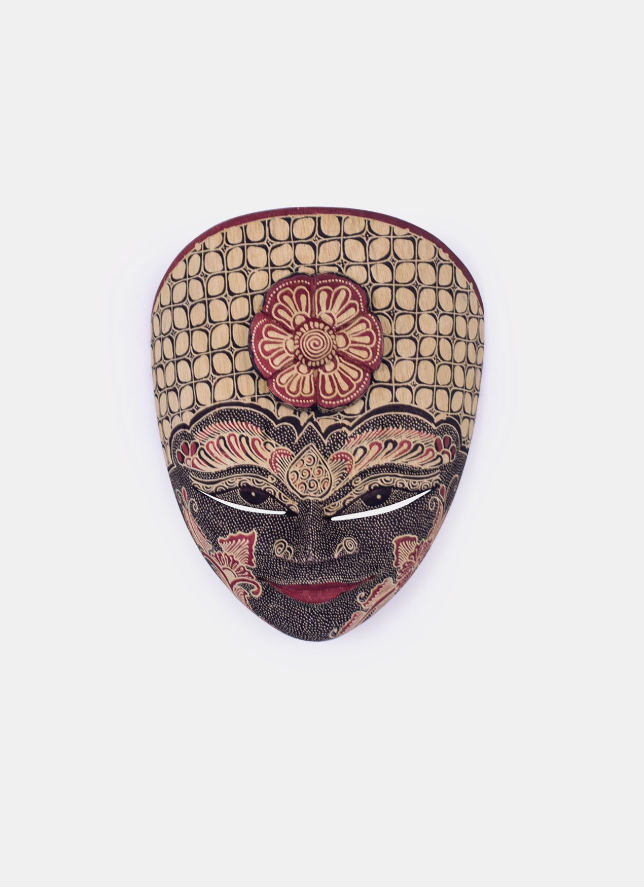 Wooden Batik Mask - Topeng Mahkota Ukir – Pithecanthropus Bali
