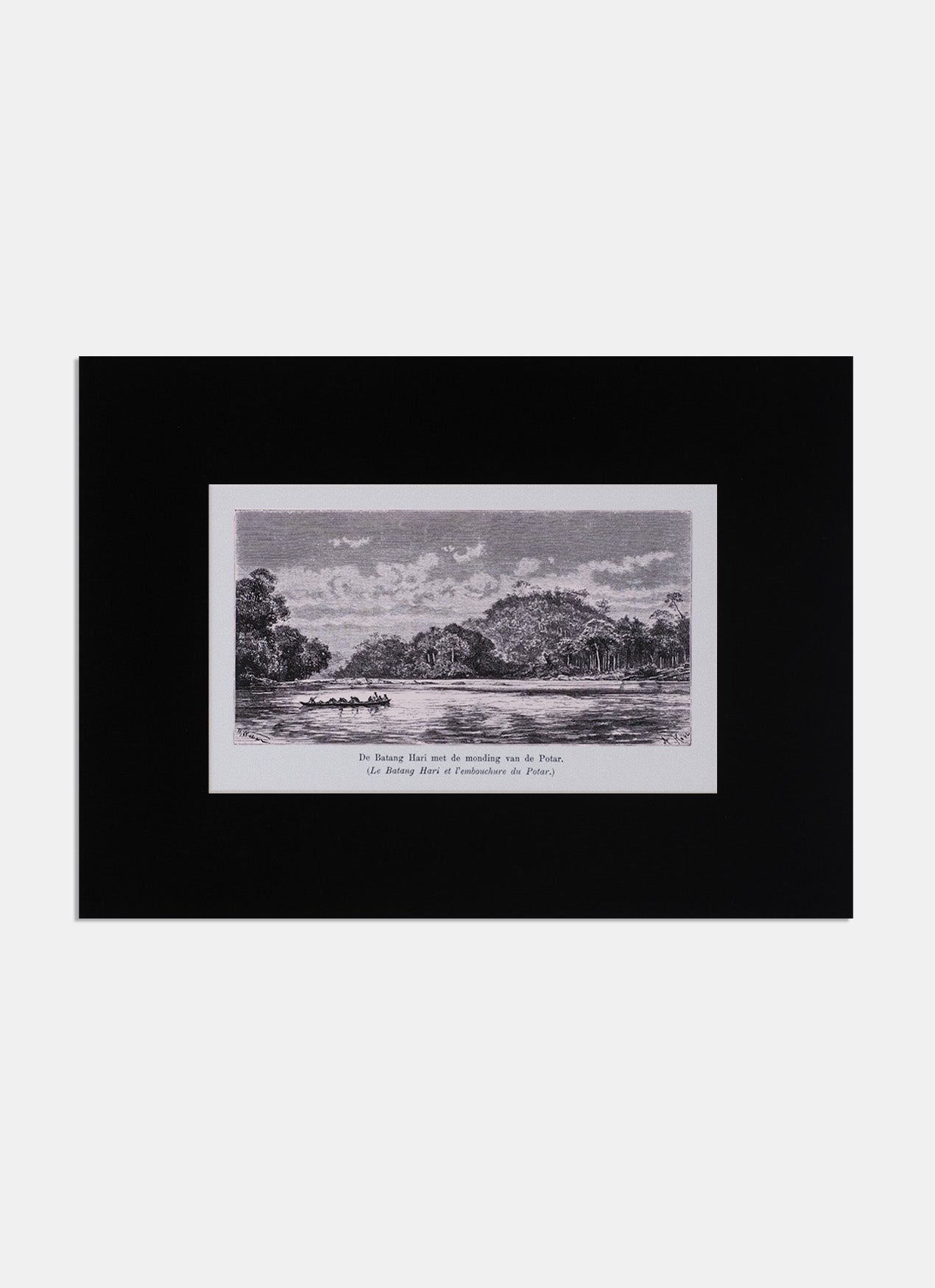 Repro Engraving - De Batang Hari met de monding van de Potar (Le Batan ...