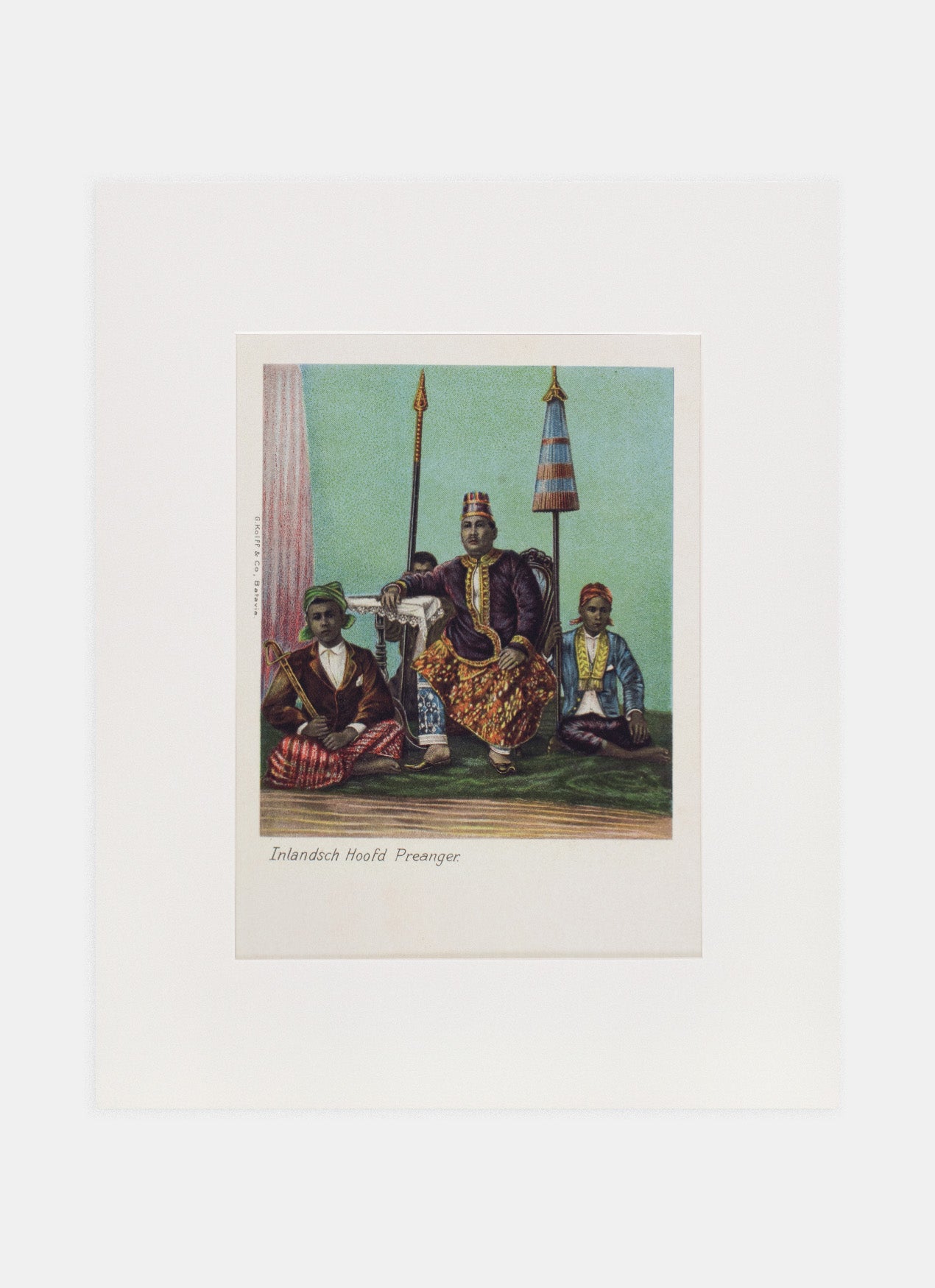 Repro Lithograph - Inlandsch Hoofd Preanger – Pithecanthropus Bali