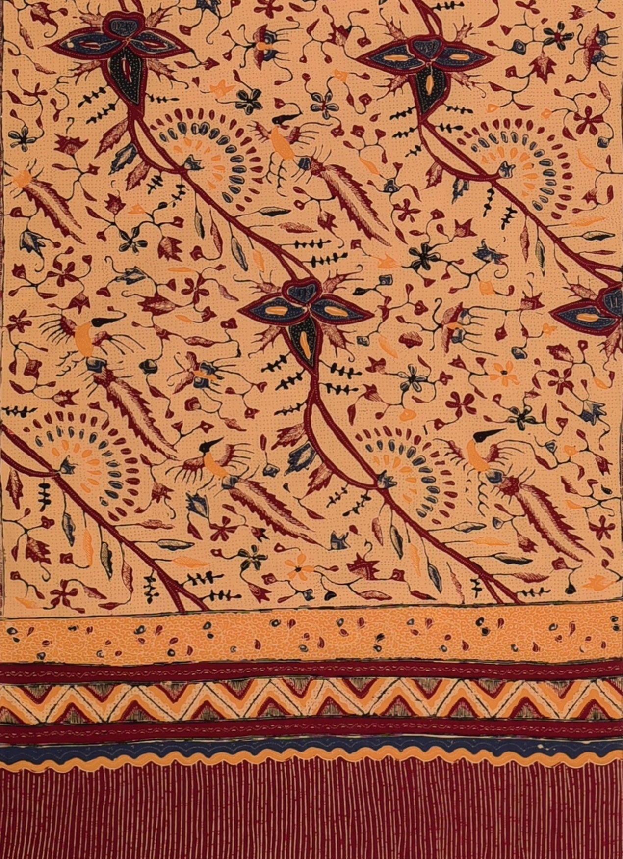 Bakung Orange Merah - Selendang Motif Batik Pithe – Pithecanthropus Bali