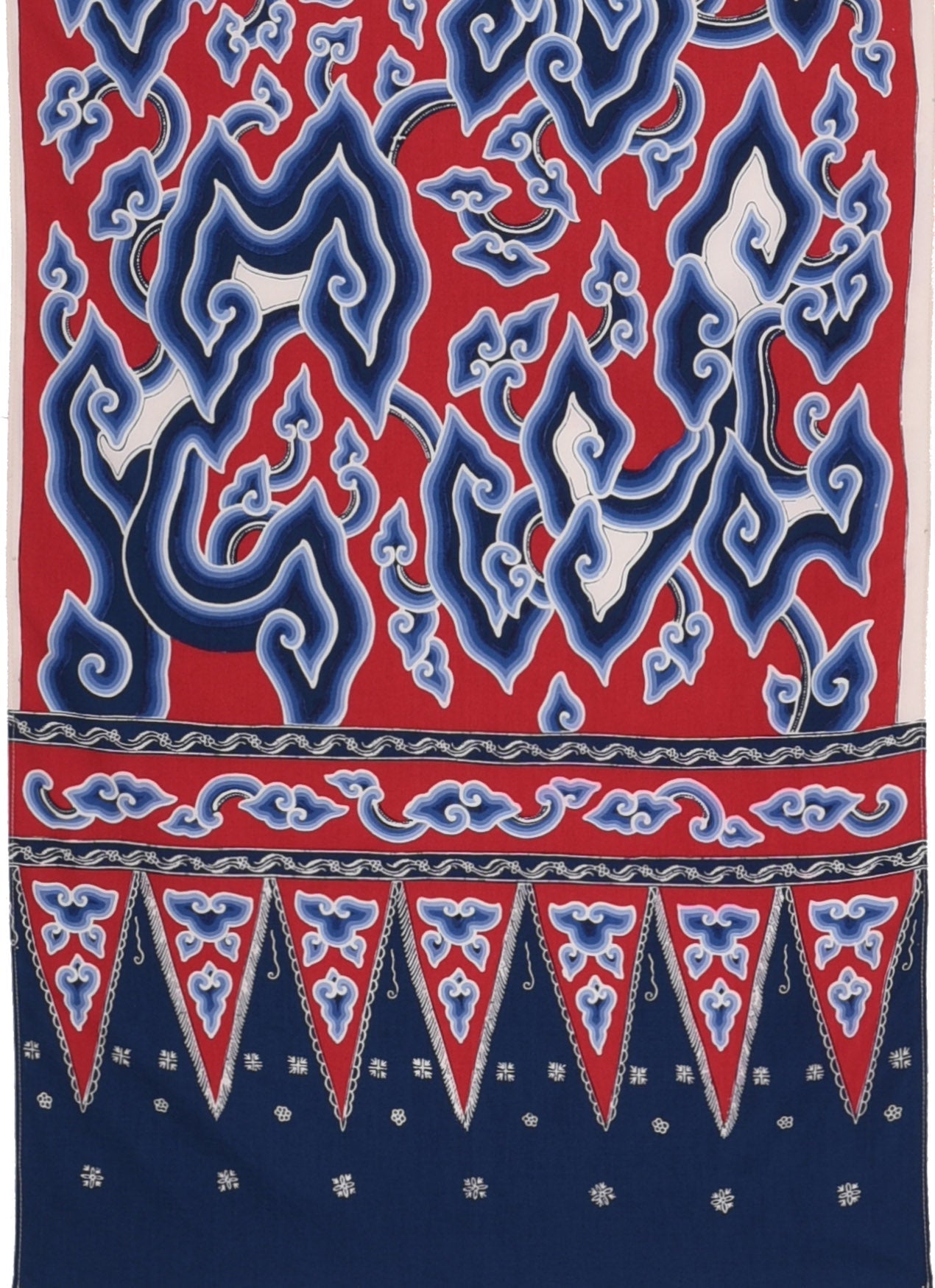 Mega Mendung Merah Vertikal - Selendang Motif Batik Pithe ...