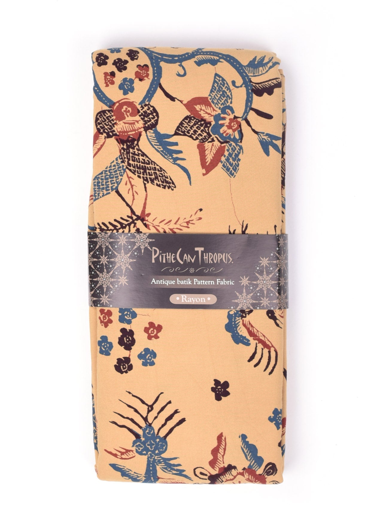 Printed Rayon Fabrics - Bang Biru Enceng Gondok – Pithecanthropus Bali